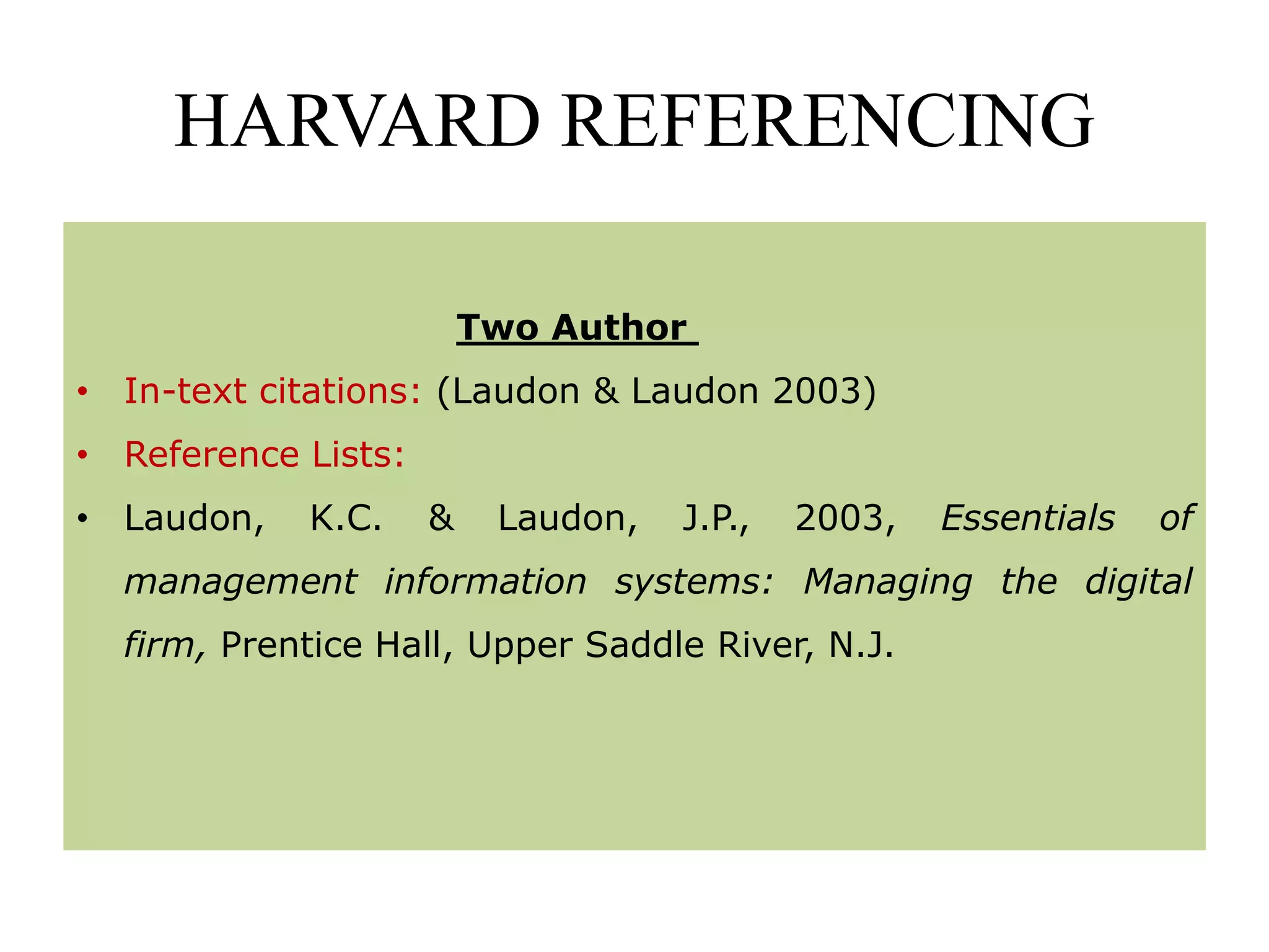 Harvard style of reference | PPTX