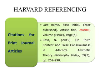 Harvard style of reference | PPTX