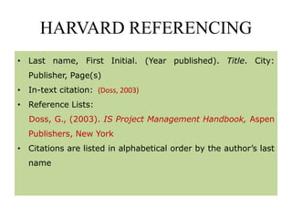 Harvard style of reference | PPT