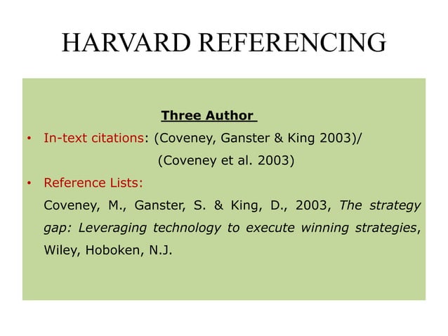 Harvard style of reference | PPT