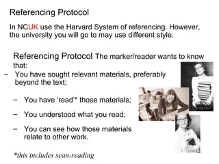 NCUK Harvard Referencing | PPT