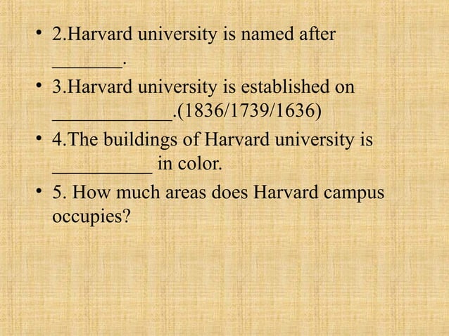 Harvard university | PPT