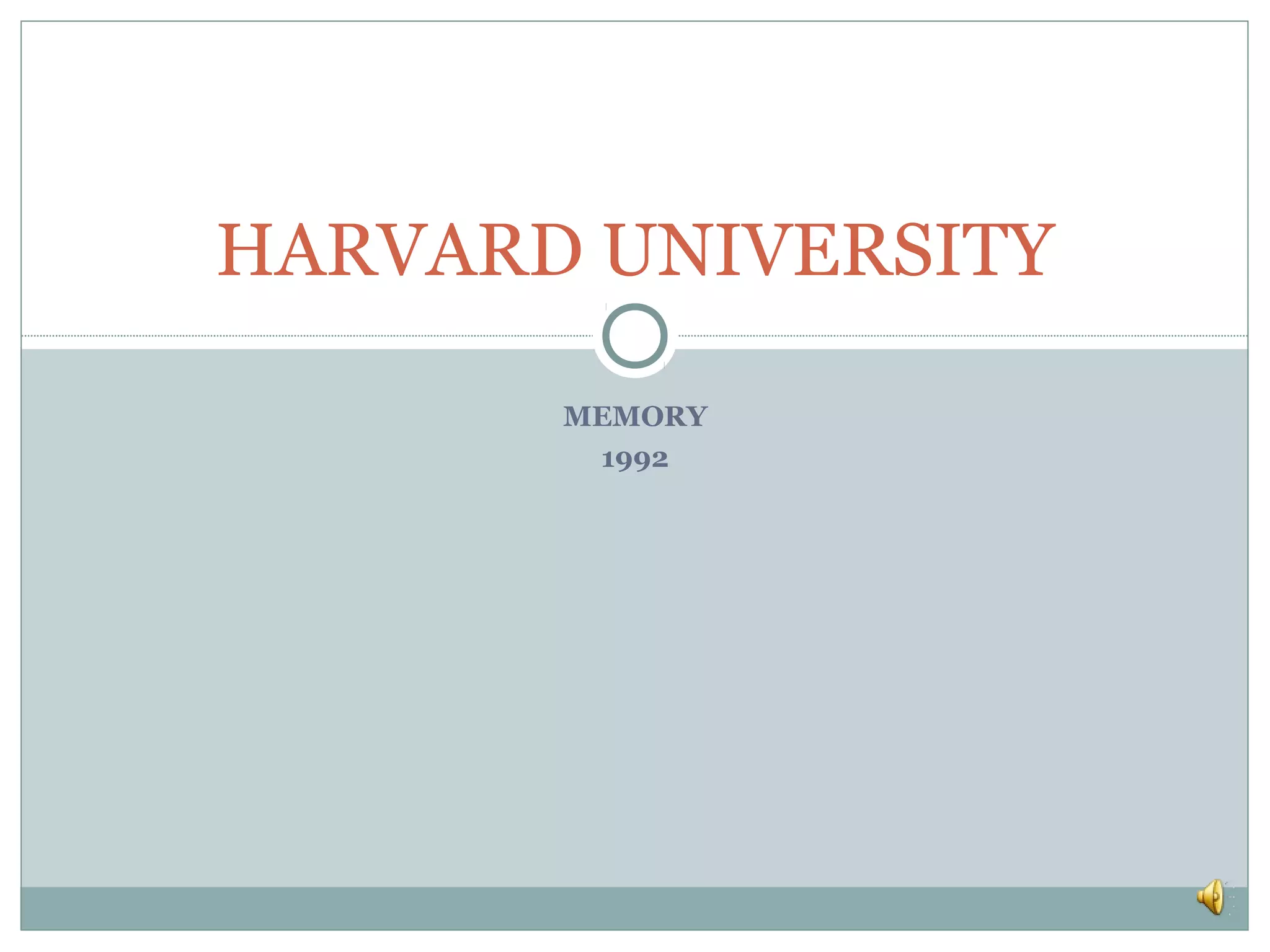 Harvard university 1992 | PPT