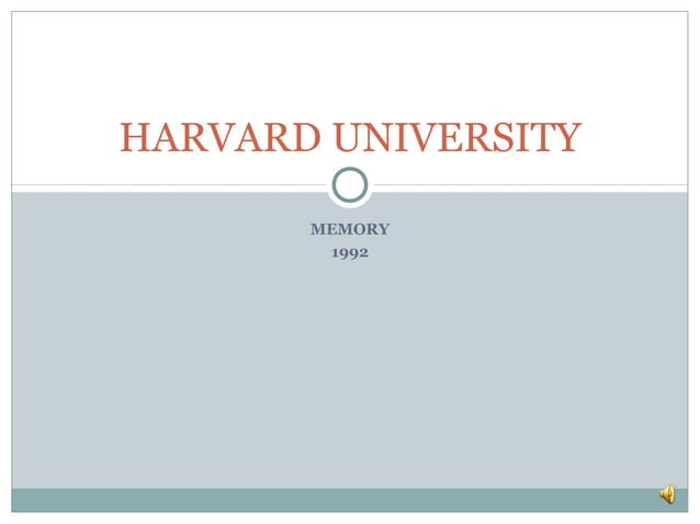 Harvard university 1992 | PPT