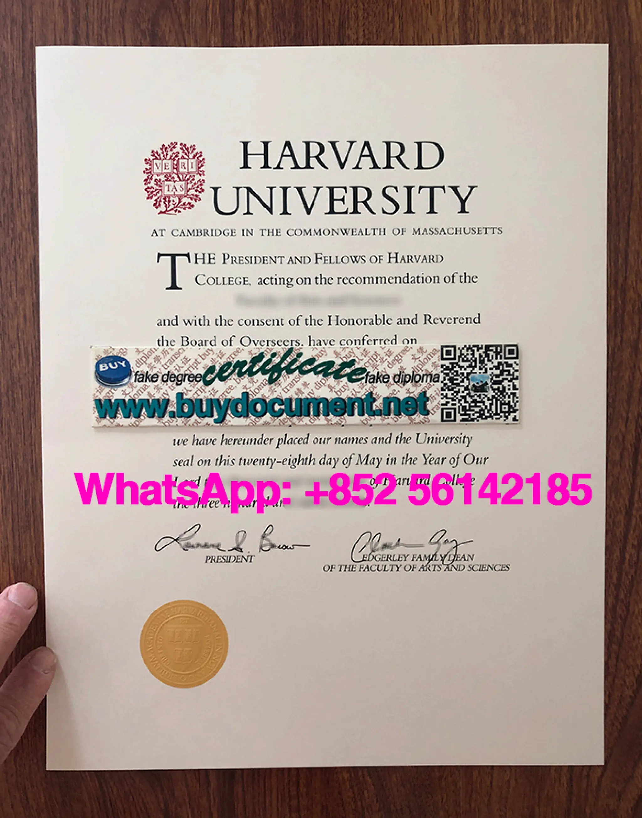 Harvard University diploma. Harvard degree | PDF