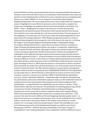 Harvard University Theories Tools and Techiques in Project Managagement ...