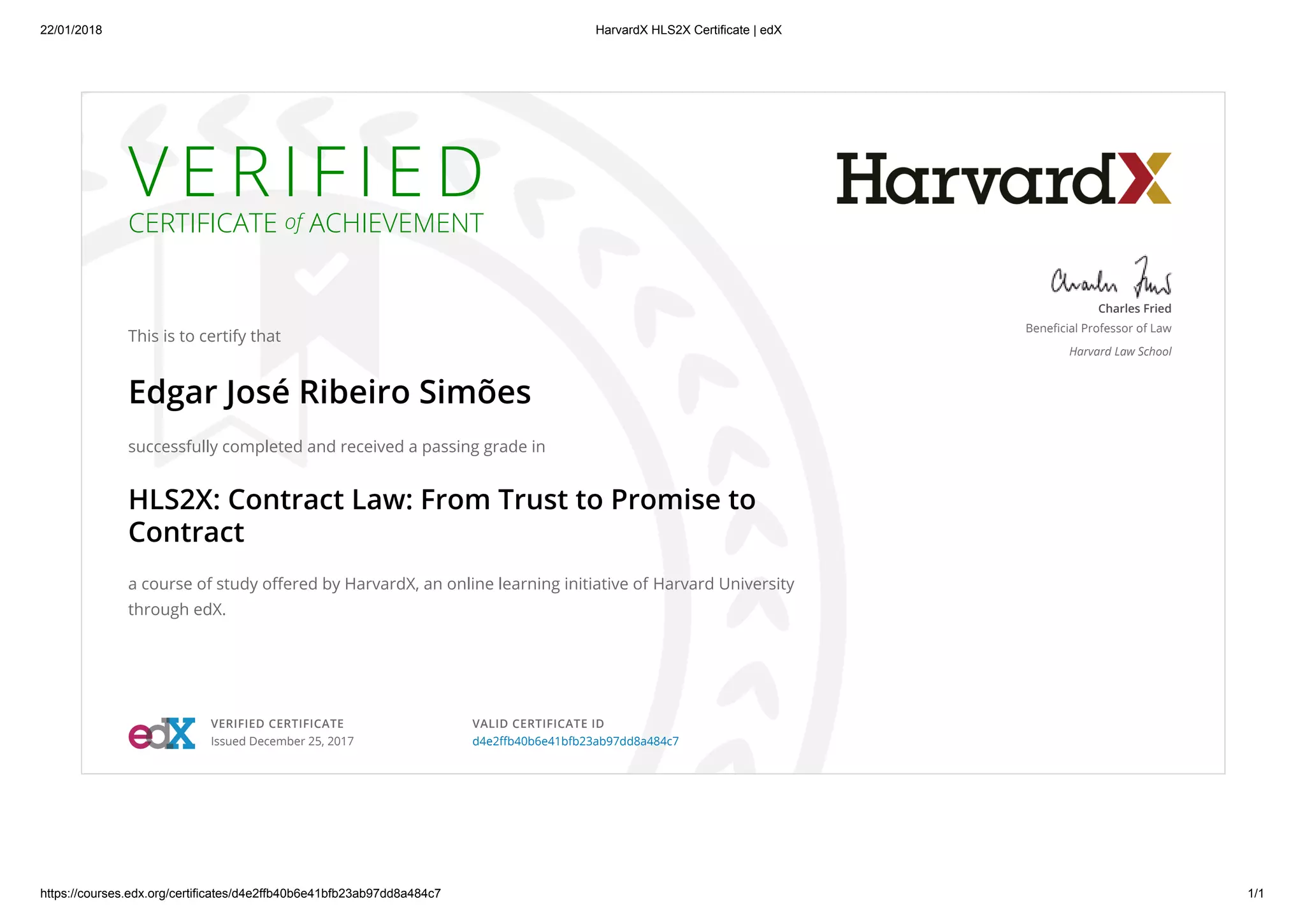 HarvardX - Contract Law | PDF