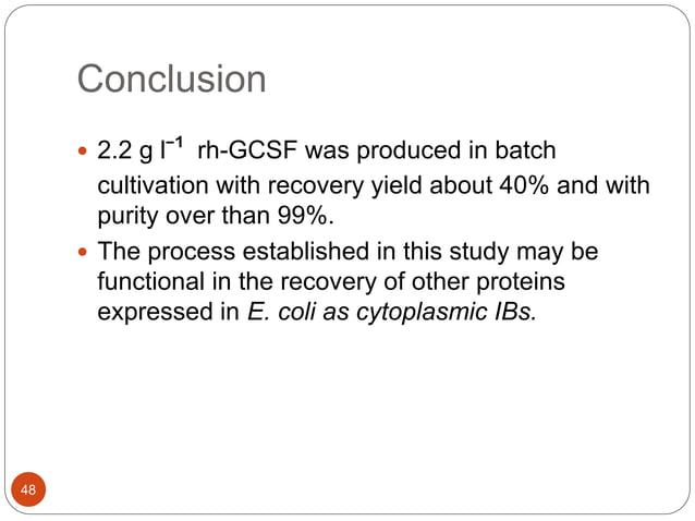 Harvesting and downstream product purification | PPTX