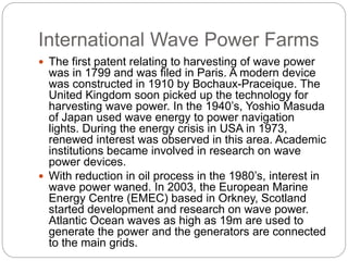 Harvesting wave power - Wave farming | PPT