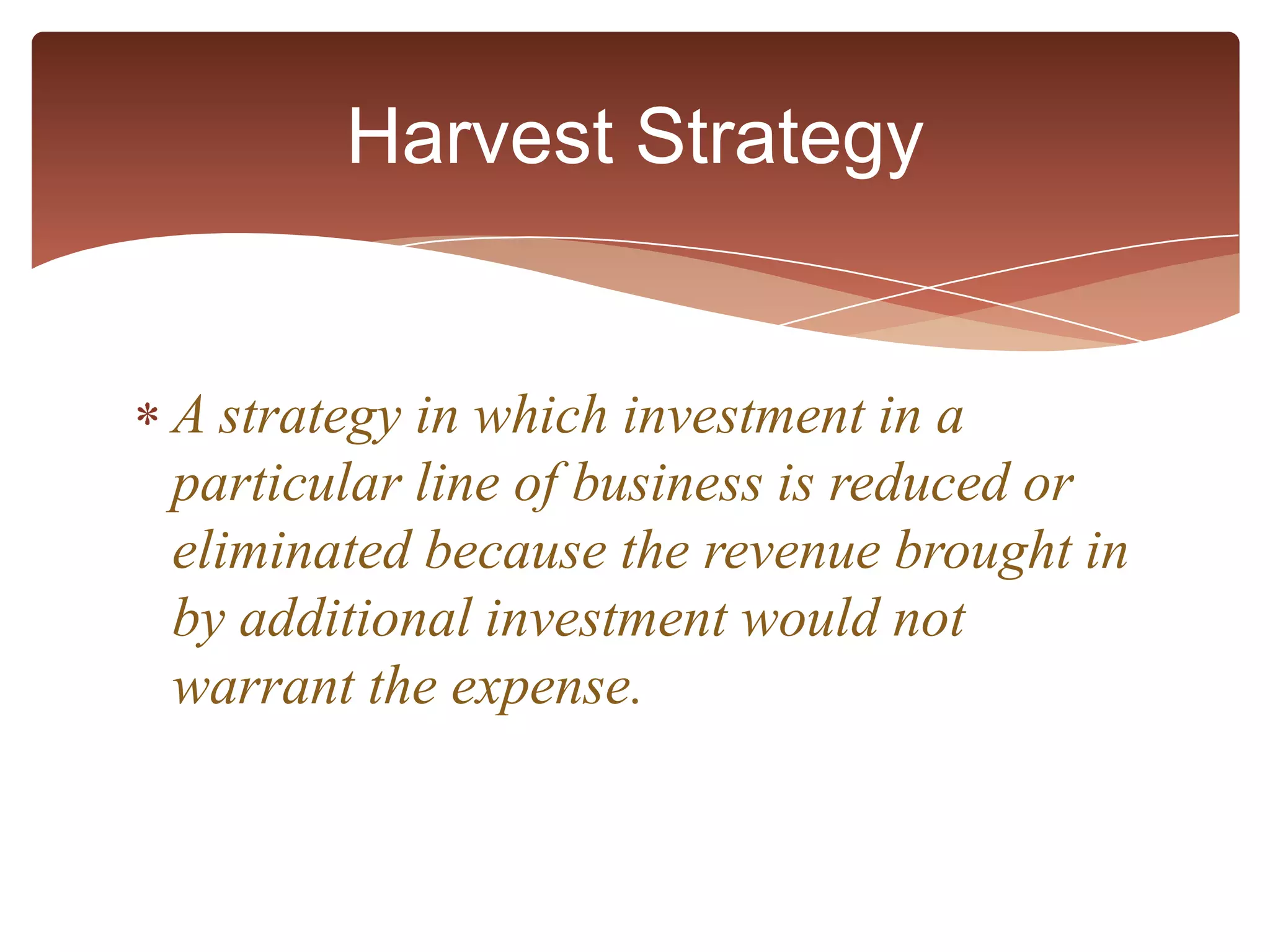 Harvest strategy | PPTX