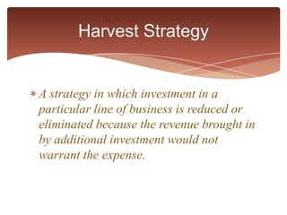 Harvest strategy | PPTX