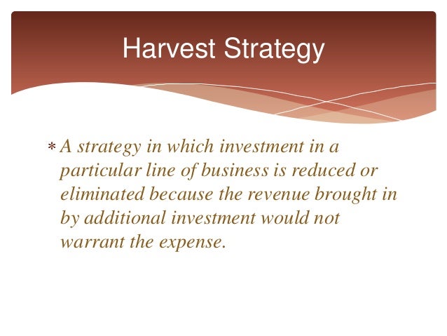 Harvest Strategy harvest-strategy