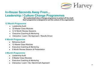 organisational Programmes in leadership/culture change 2016 | PPT