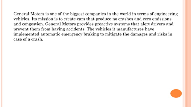 General Motors, Safety First | PPT