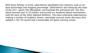 An Overview of Sabermetrics | PPTX