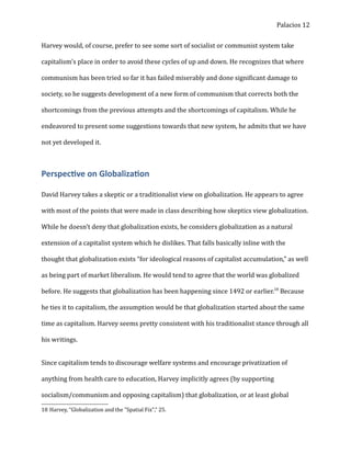 David Harvey on Global Capitalism | PDF