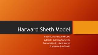 Harward sheth model | PDF