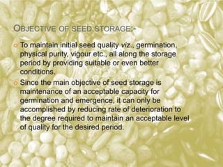 seed storage longevity seed science and technology | PPTX