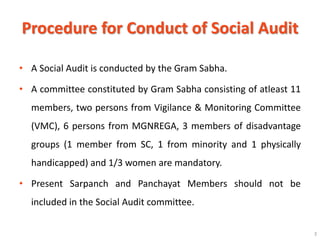 Haryana- PPT presented at National Workshop on Social Audit-10th March ...