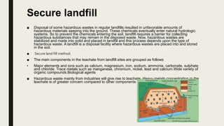 Harzadous waste management | PPTX