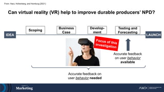 Virtual Reality in New Product Development: Insights from Pre-Launch Sales Forecasting for ...