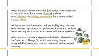 Home Automation System | PPTX