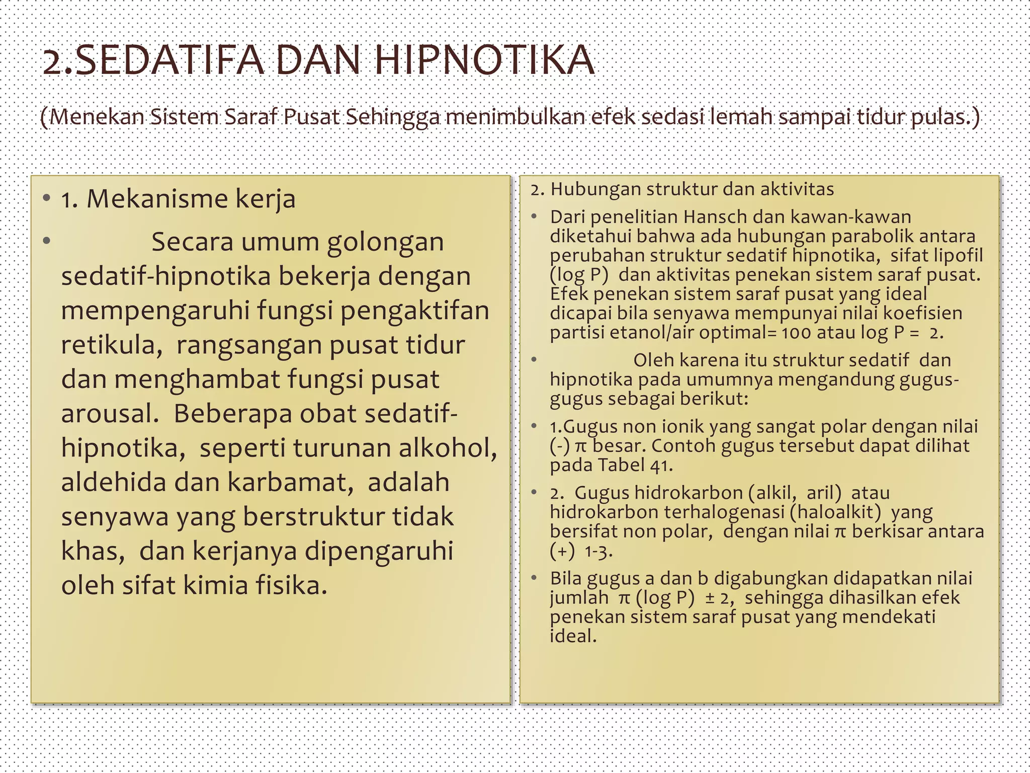 HAS senyawa penekan sistem saraf pusat | PPTX