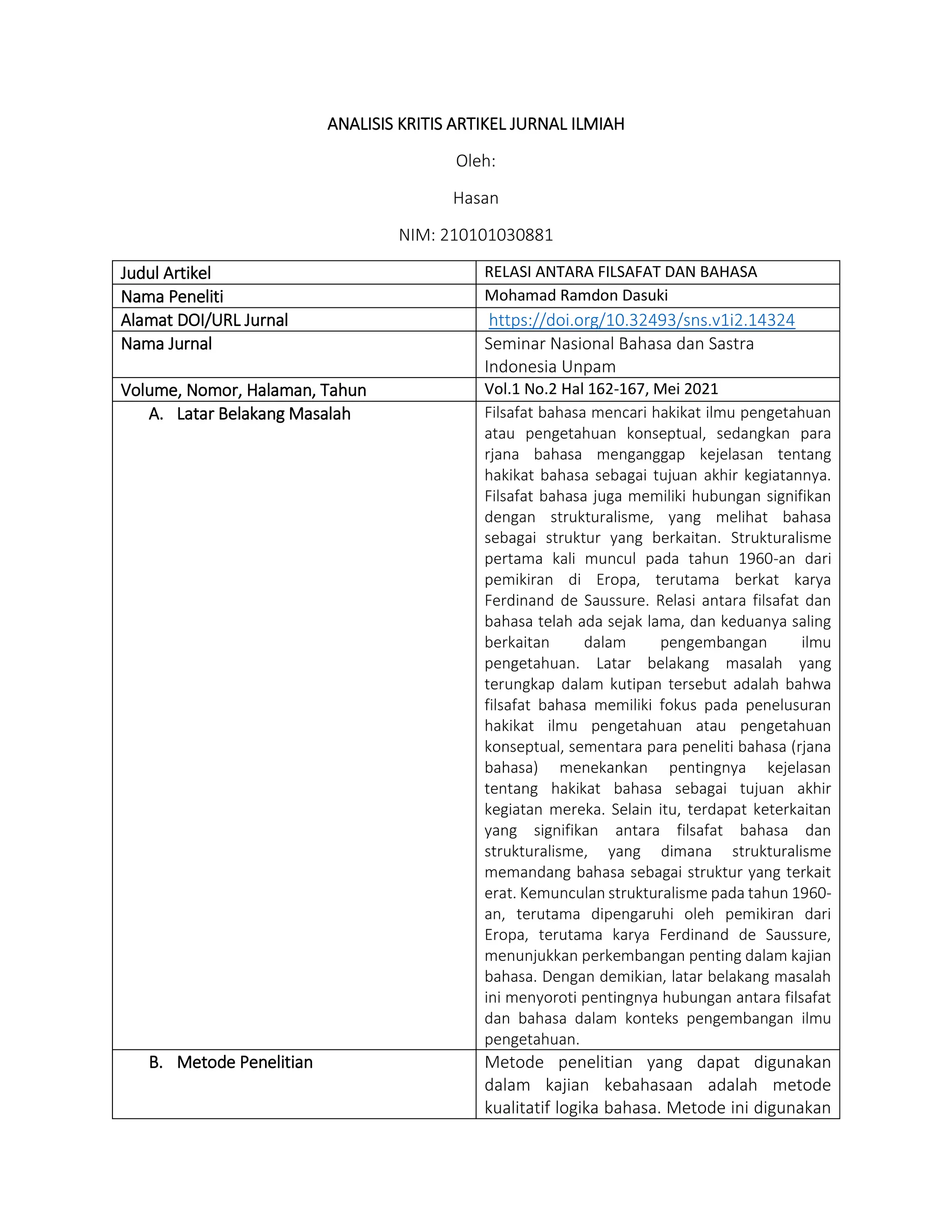 Hasan 2021 A Analisis Kritis Jurnal.docx