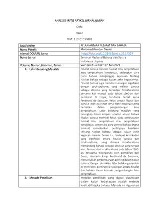 Hasan 2021 A Analisis Kritis Jurnal.docx