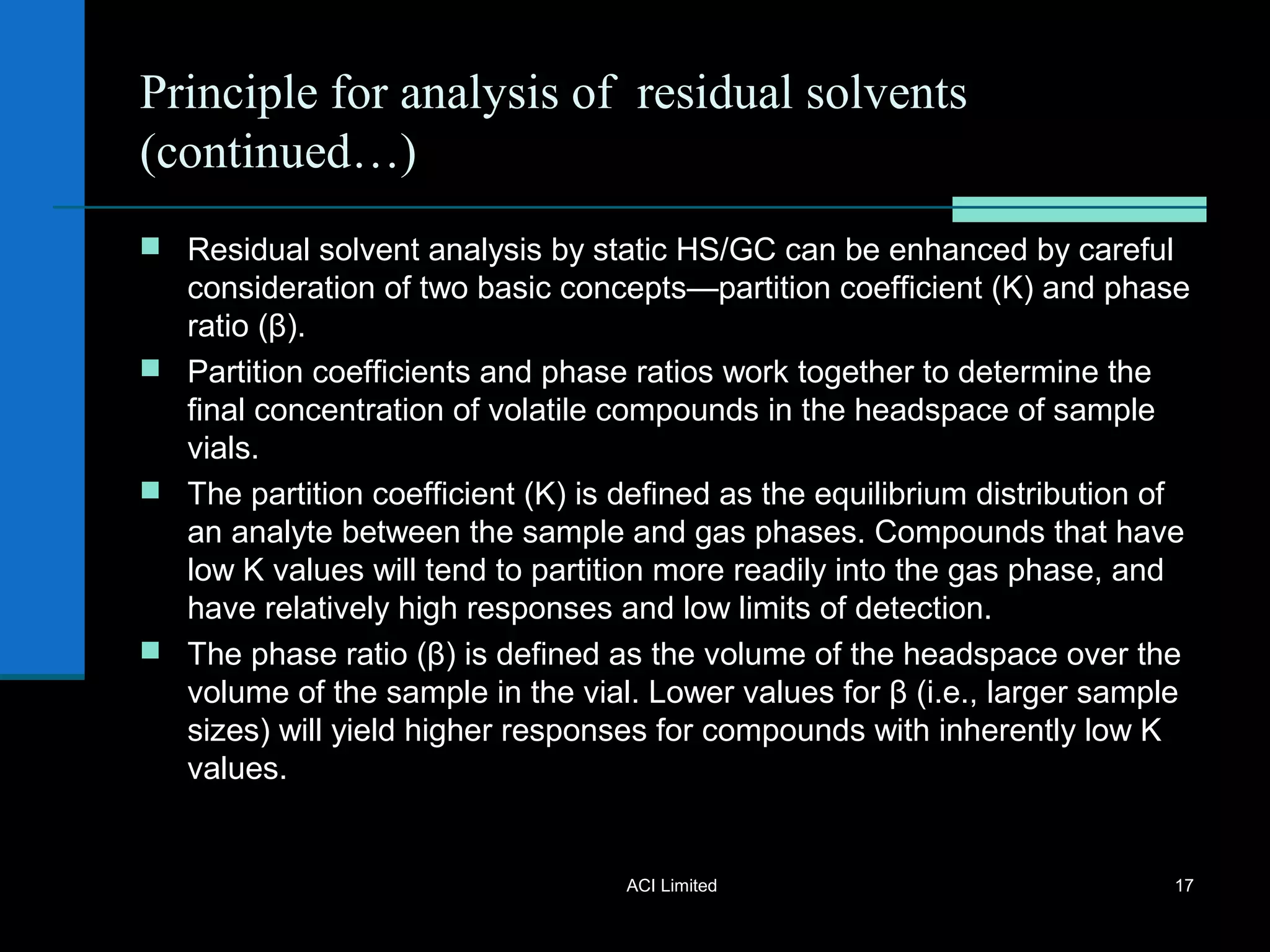 What is Residual solvent and its identification | PPT