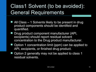 What is Residual solvent and its identification | PPT