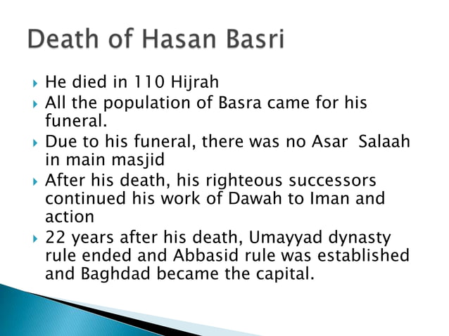 Hasan Al Basri | PPT
