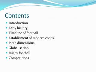 Football History Timeline