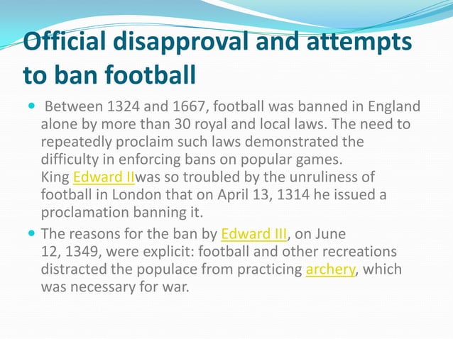 history of football | PPTX | Soccer | Sports