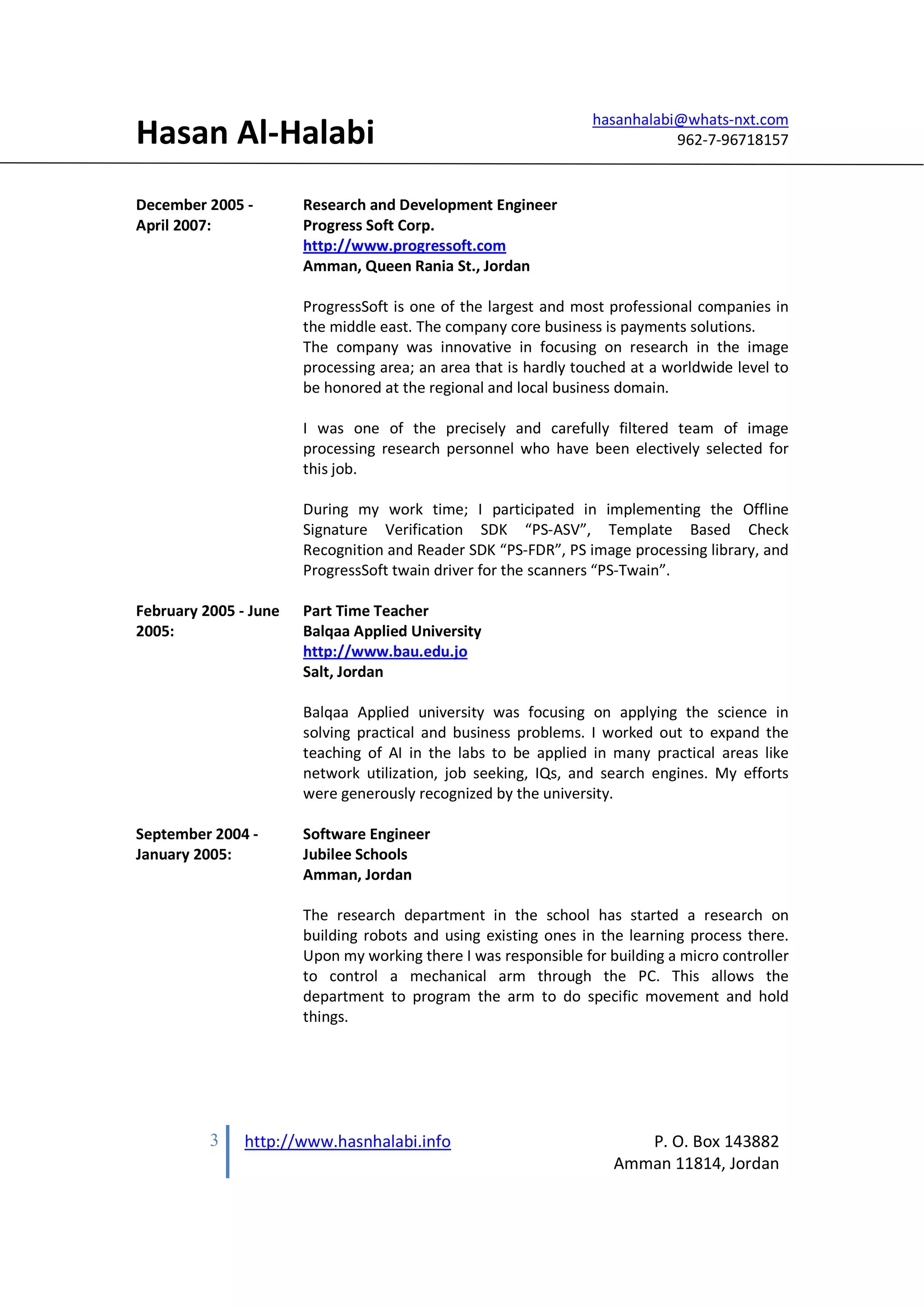 Hasan Halabi Resume | PDF