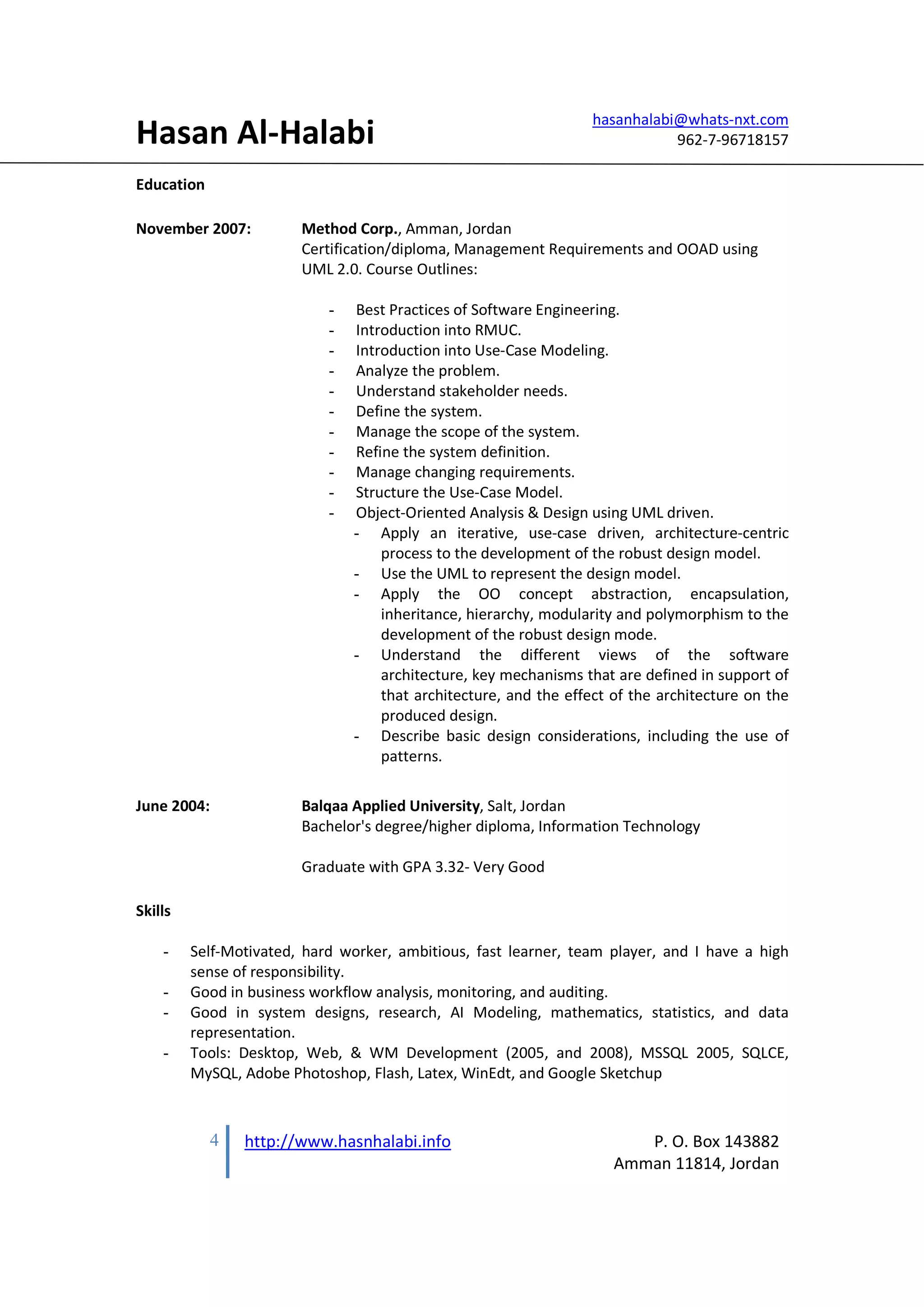 Hasan Halabi Resume | PDF