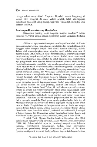 Dr. Hasani Ahmad Said, Diskursus Munasabah al-Quran; menyoal otentisitas alquran | PDF