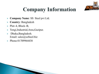 Maintenance and Operation of Machineries at SS Steel (PVT) LTD | PPTX