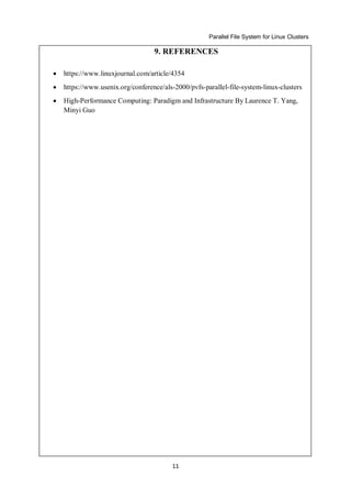 PARALLEL FILE SYSTEM FOR LINUX CLUSTERS | PDF | Operating Systems | Computer Software and ...