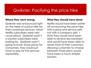 Why Netflix failed with Qwikster | PPTX
