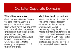 Why Netflix failed with Qwikster | PPTX