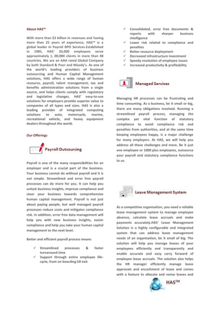 Payroll Brochure | DOCX | Human Resources | Business