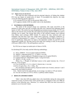 Has economic value added an impact on market price of shares | PDF