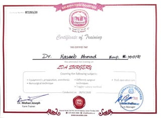 Haseeb ahmad training certificates | PDF