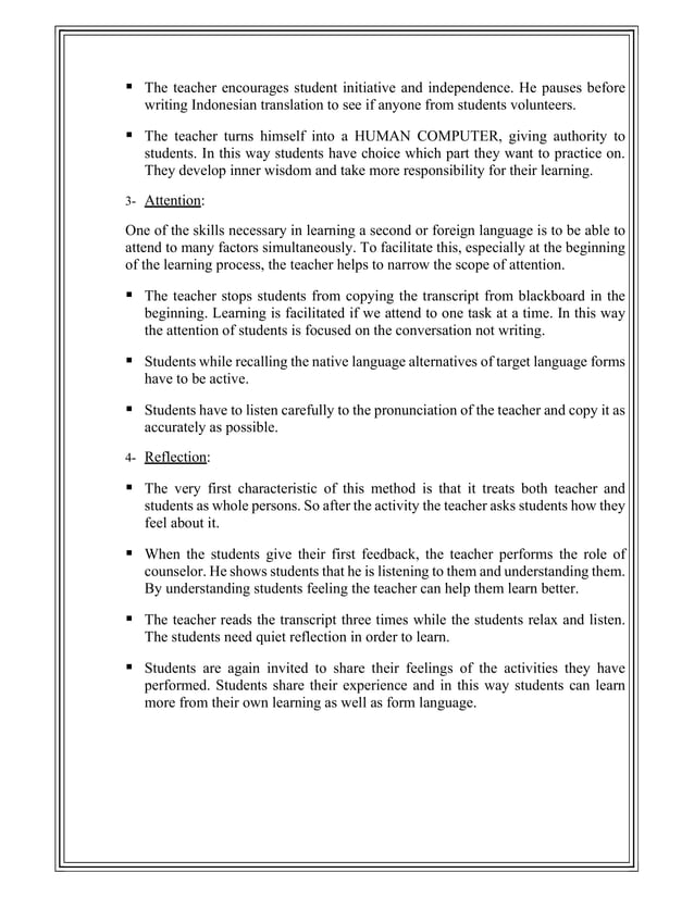 Community Language Learning Notes | PDF