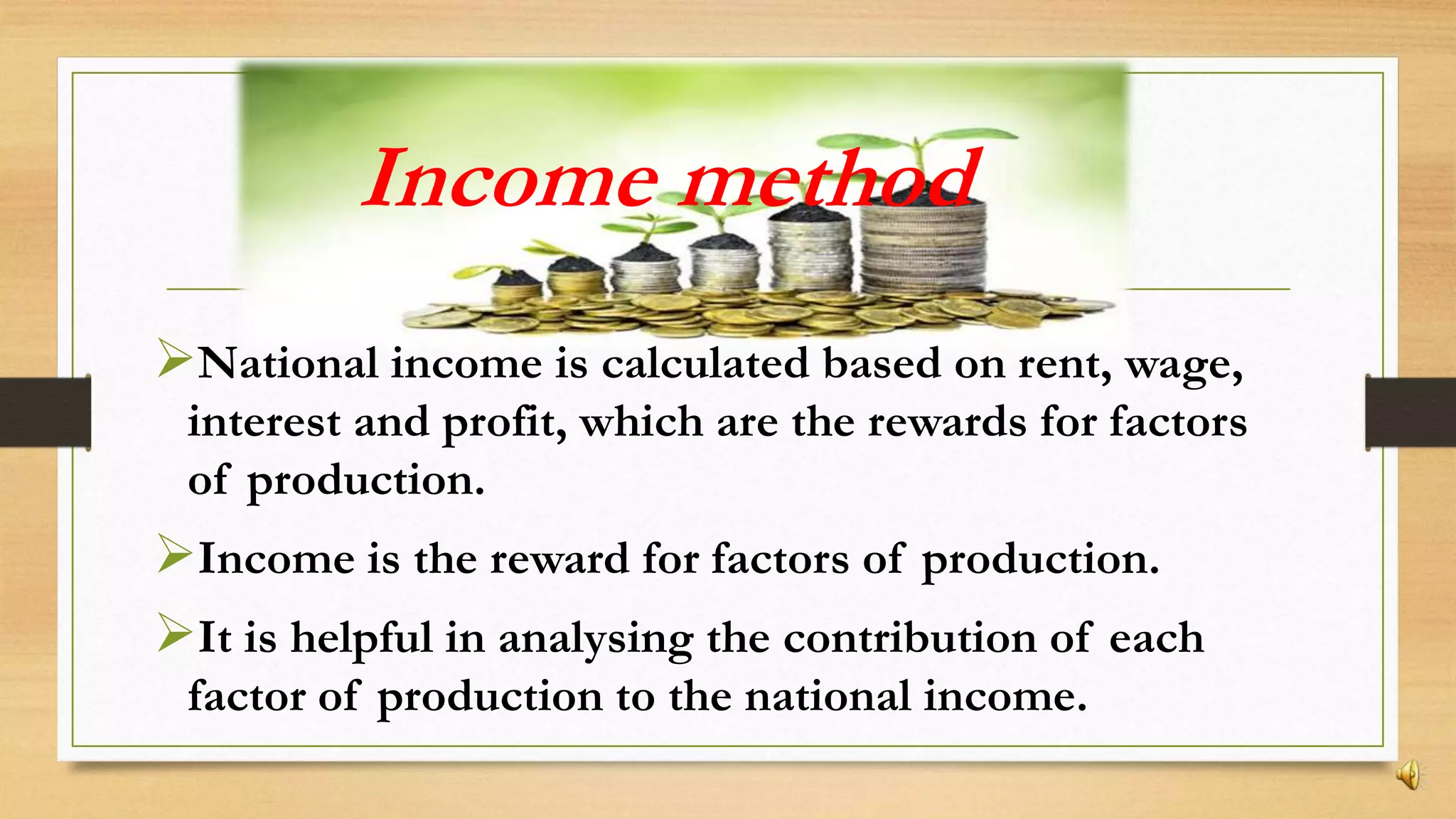 methods to calculate national income | PPTX
