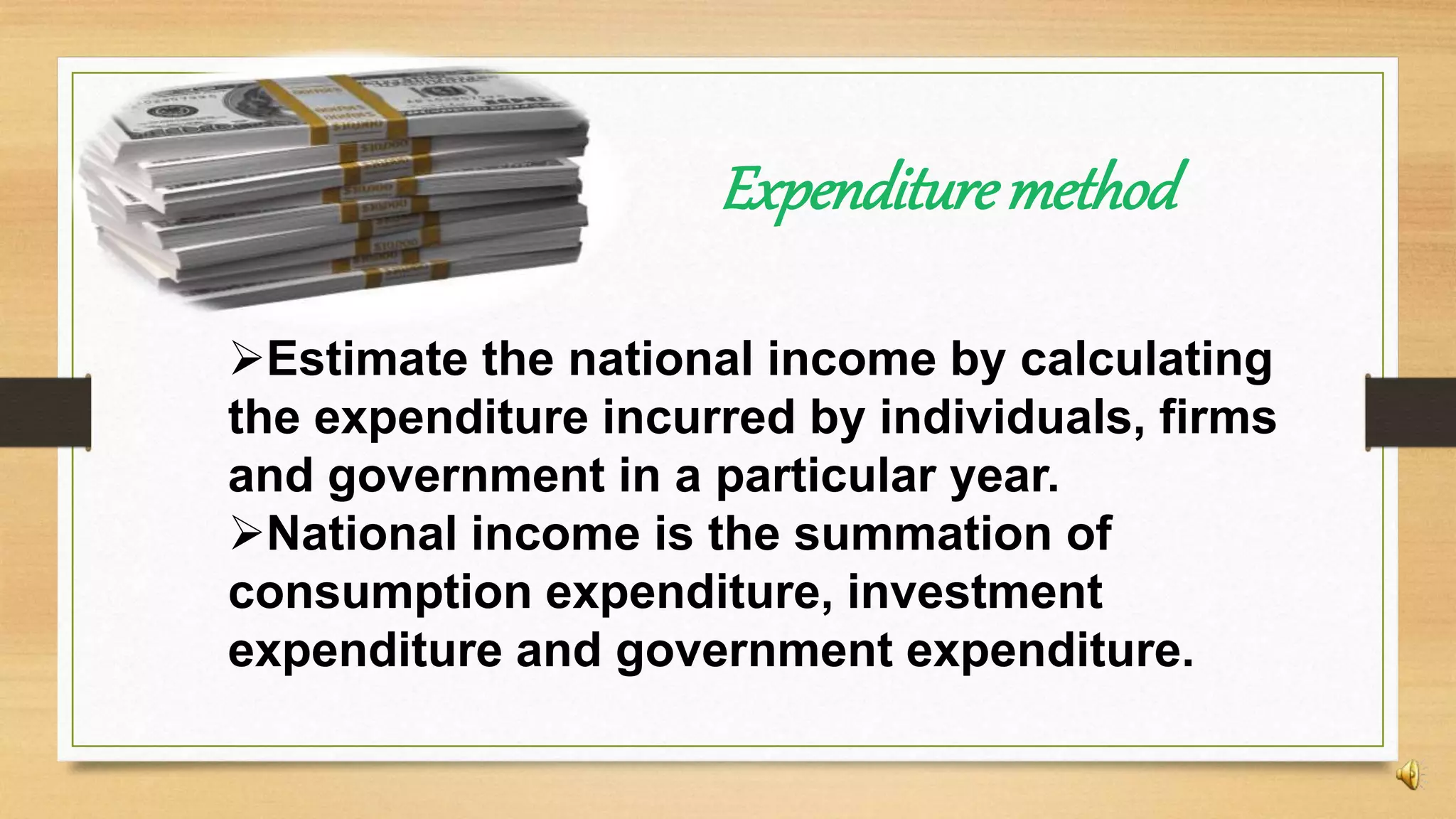 methods to calculate national income | PPTX
