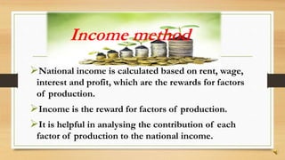 methods to calculate national income | PPTX