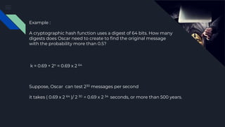 Random Oracle Model & Hashing - Cryptography & Network Security | PPTX