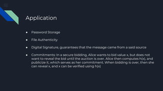 Random Oracle Model & Hashing - Cryptography & Network Security | PPTX